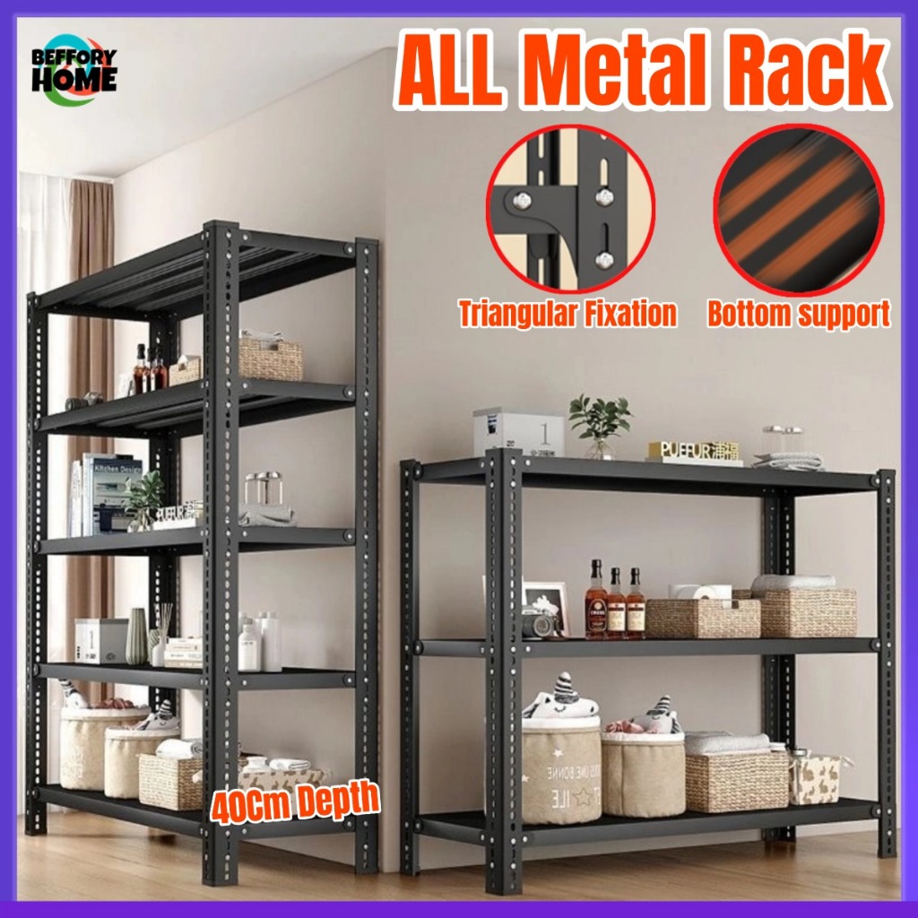 Jual Multi-Purpose Steel Rack 3/4/5-Layer Kitchen Storage Shelf Metal ...