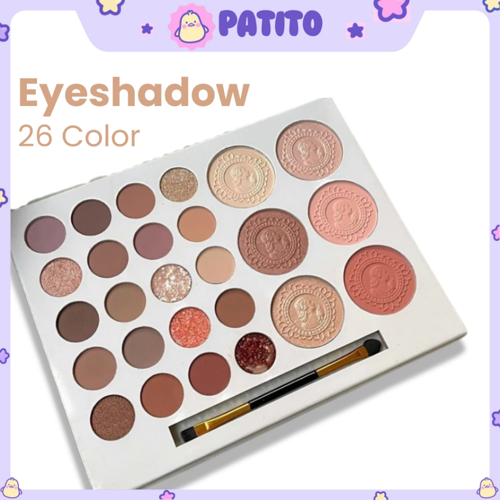 Jual FRANK COLOR Eyeshadow Pallete Thin & Glittering Pearlescent 26 ...