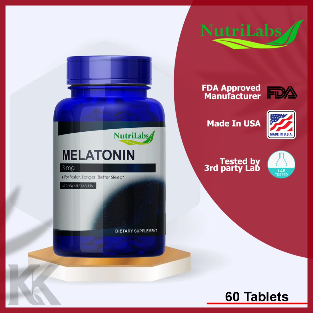 Jual Nutrilabs Melatonin 3mg - Suplemen Sleep Melatonin (Made in USA ...
