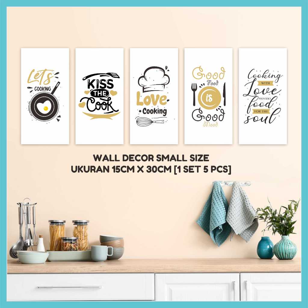 Jual Paket Set Hiasan Dinding Dapur Isi 5 Panel - PAKET SET DAPUR ...