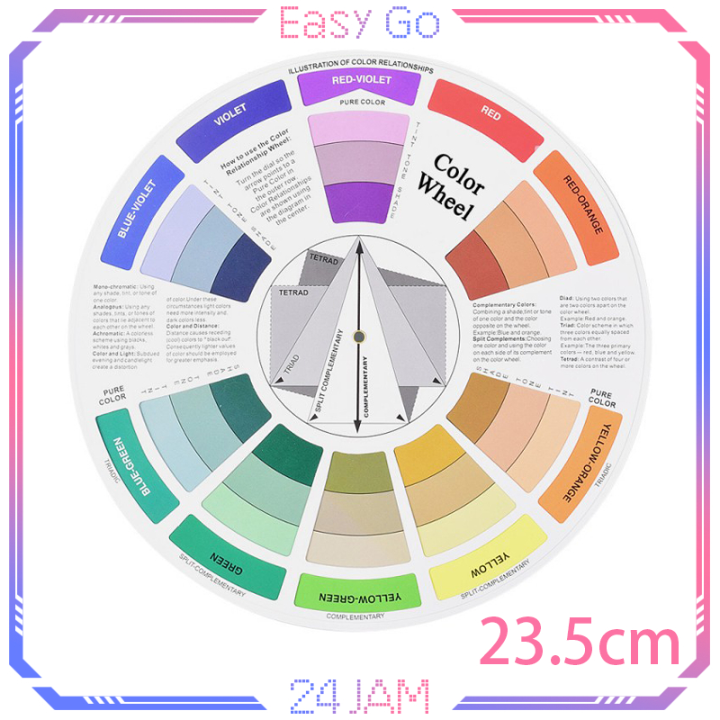 Jual Color Wheel Ukuran 24cm Color Wheel For Mixing Guide Cakra Warna ...