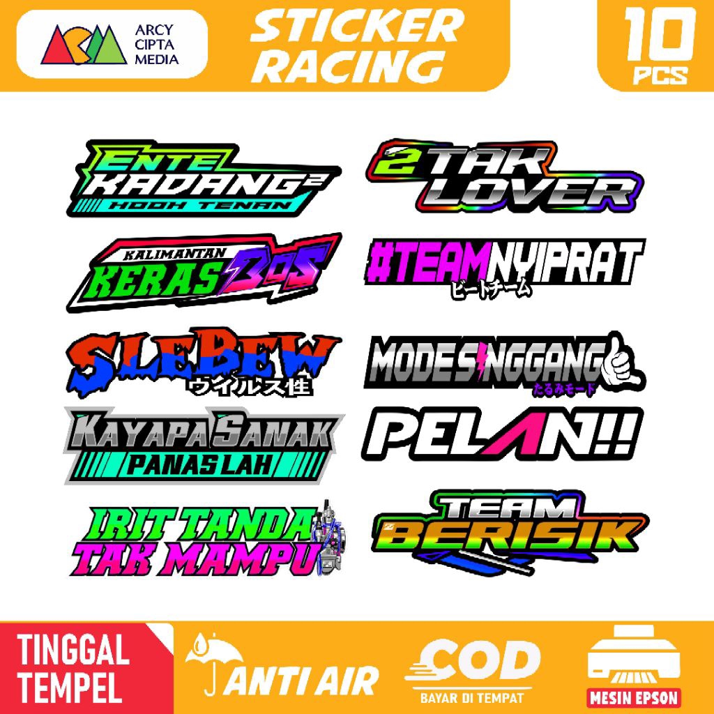 Jual Stiker Set Pack Racing Cutting [ Epson s80 ] | Shopee Indonesia