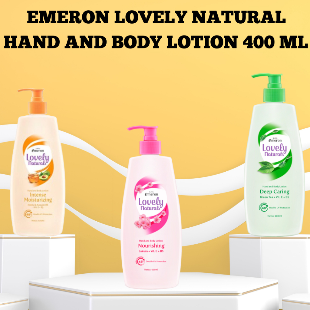 Jual EMERON Lovely Natural Hand and Body Lotion 400 ml – Melembabkan Kulit Tangan & Tubuh ...