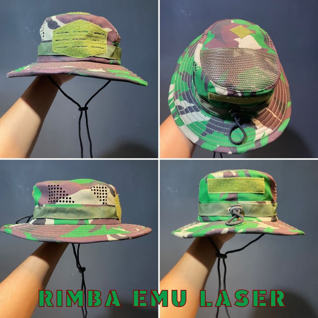 Jual Topi rimba loreng tni rimba Tactical Malvinas kawat bahan velbed ...