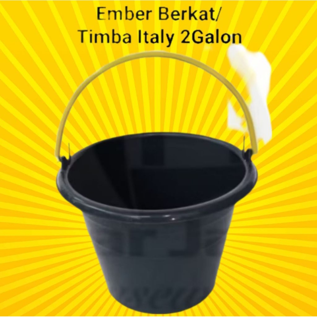 Jual Timba 2 Galon Hitam / Timba Italy / Ember Berkat / Timba Plastik ...
