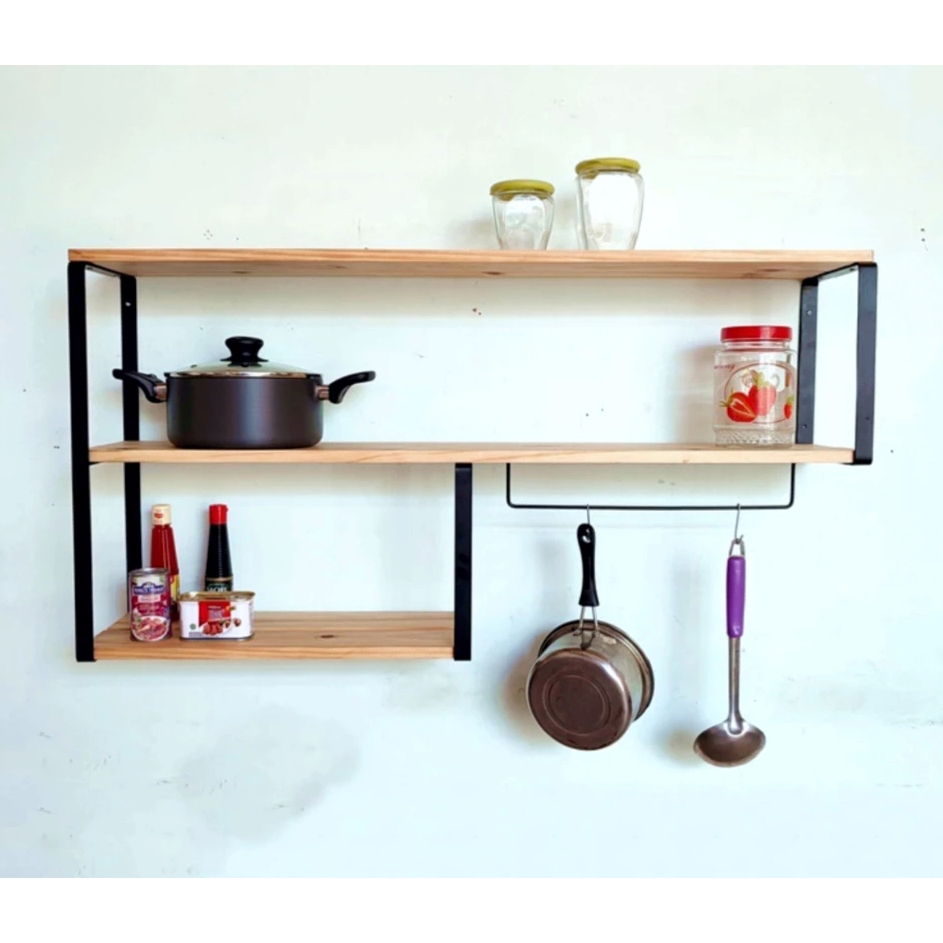Jual Rak Dinding Penyimpanan Serbaguna Dapur Kitchen Set Tingkat Tempel ...