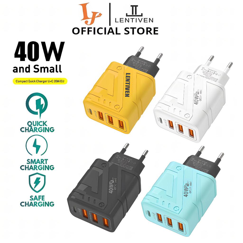 Jual LJ LENTIVEN Adaptor Charger fast charging USB Type C Kepala ...