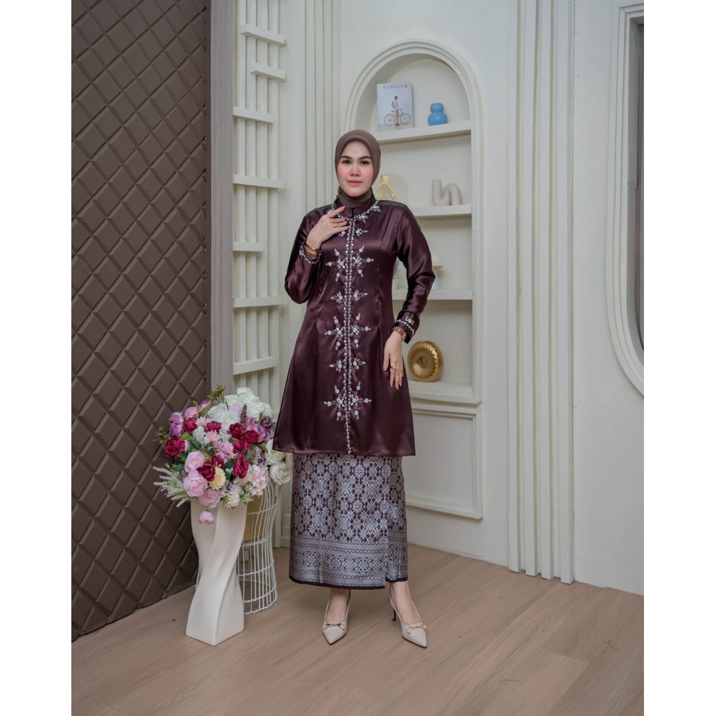Jual Setelan Tunik Payet Malaysia / Setelan Baju Kurung Tunik Payet ...
