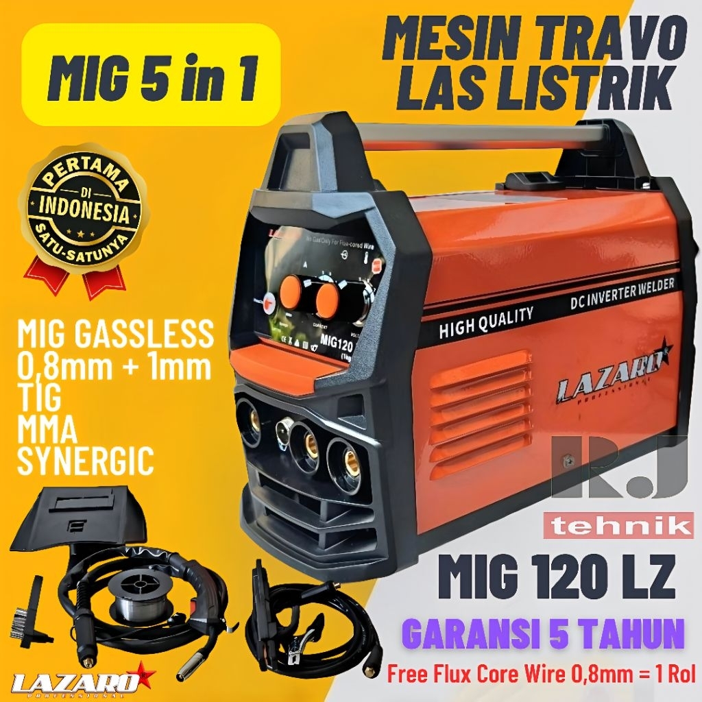 Jual Welder Mesin Travo Las MIG 120 Lazaro CO2 Tanpa Gas Inverter ...