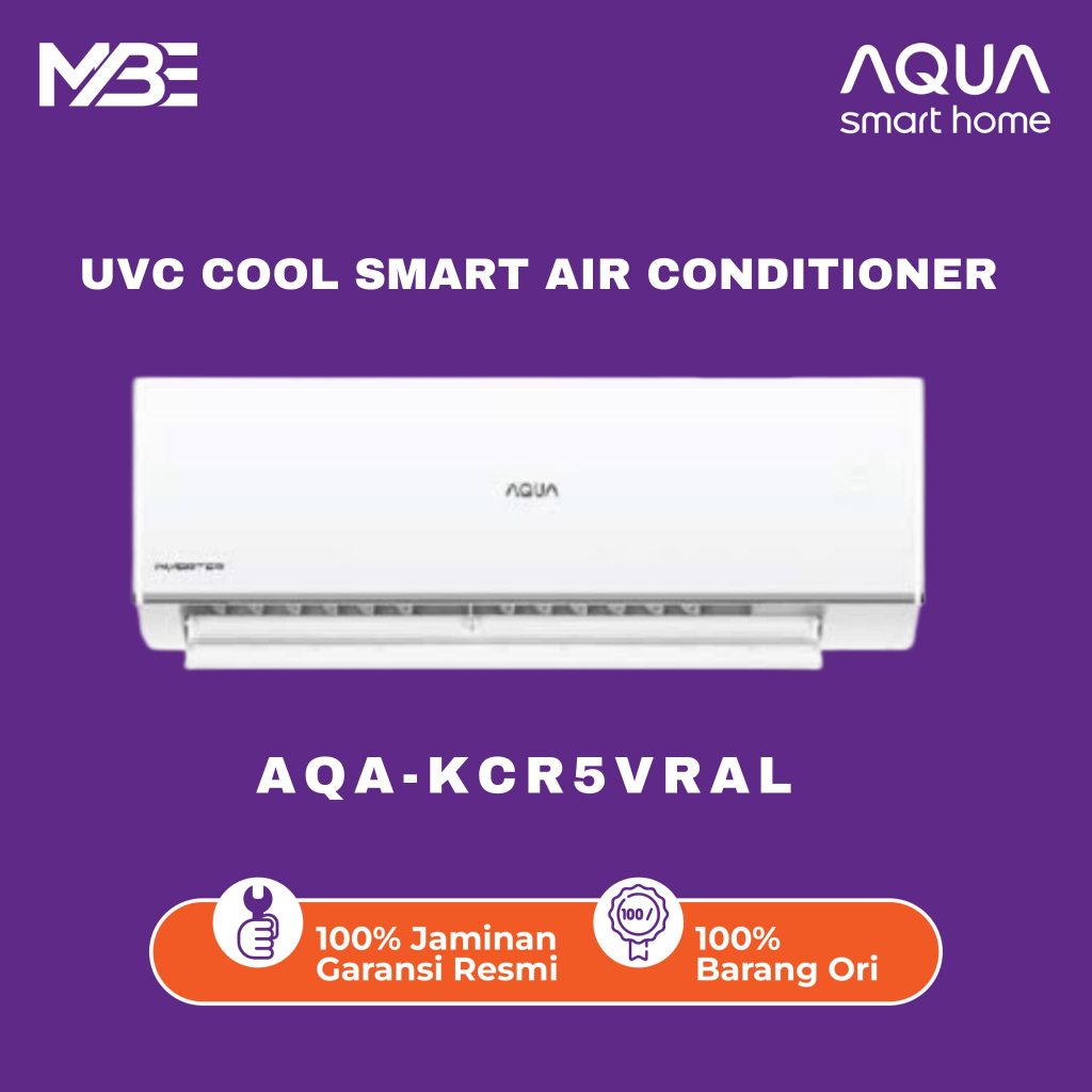 Jual AQUA Electronics Air Conditioner AC 1/2 PK Inverter UV COOL SMART ...