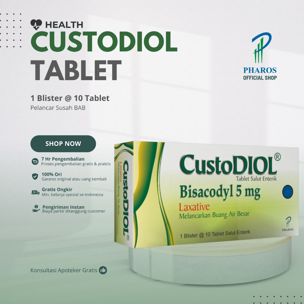 Jual Custodiol Tablet - Obat Melancarkan Buang Air Besar (Bisacodyl ...