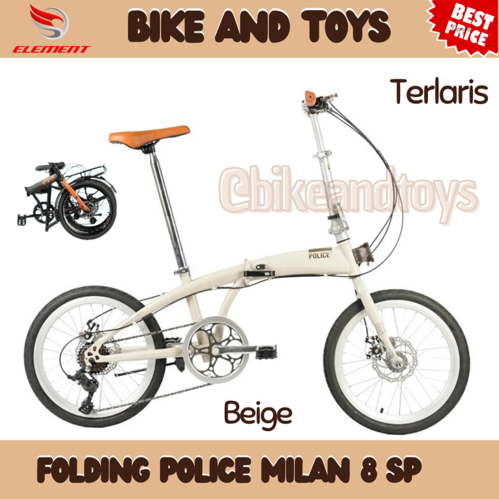 Jual Sepeda Lipat Folding Element Police Milan Pastel 8 Speed 20 Inch ...