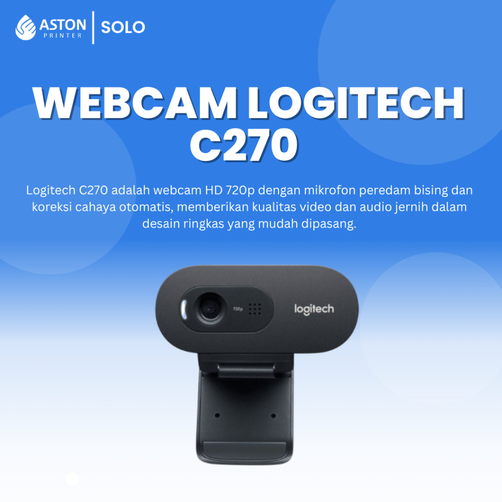 Jual Webcam Logitech C270 - HD 720P Noise-Reducing Mic | Shopee Indonesia