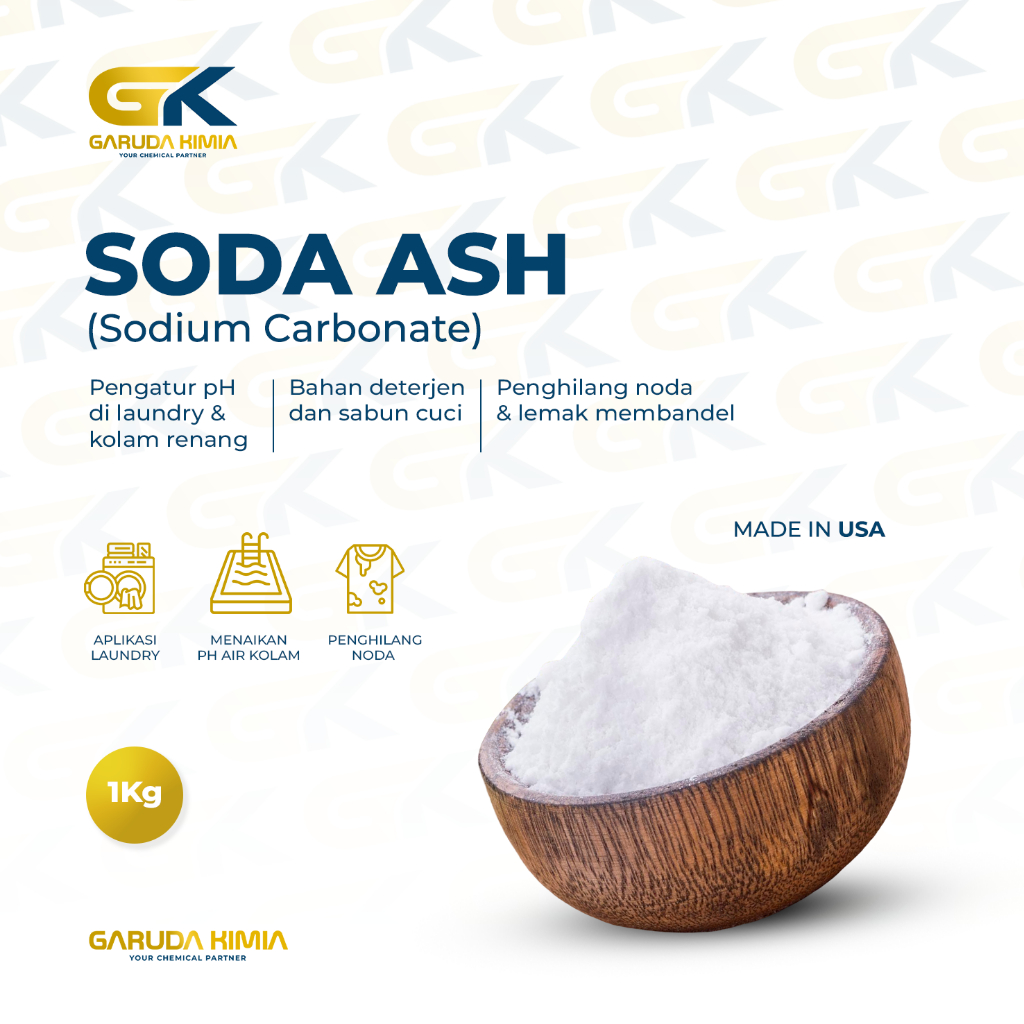 Jual Soda Ash Industrial 1Kg / Sodium Carbonate / Abu Soda / Soda ...