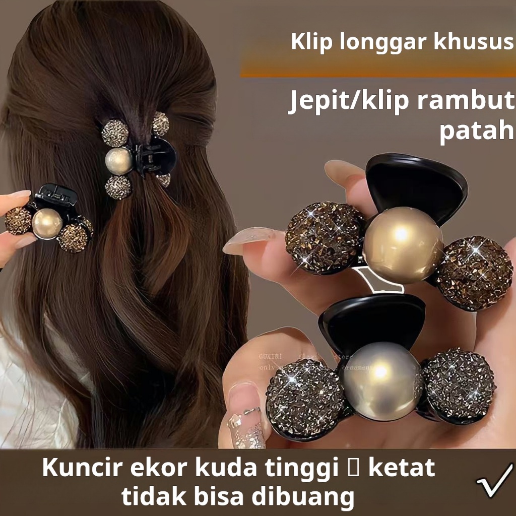 Jual Jepitan rambut setengah terikat wanita 2025 jepitan rambut kelas ...