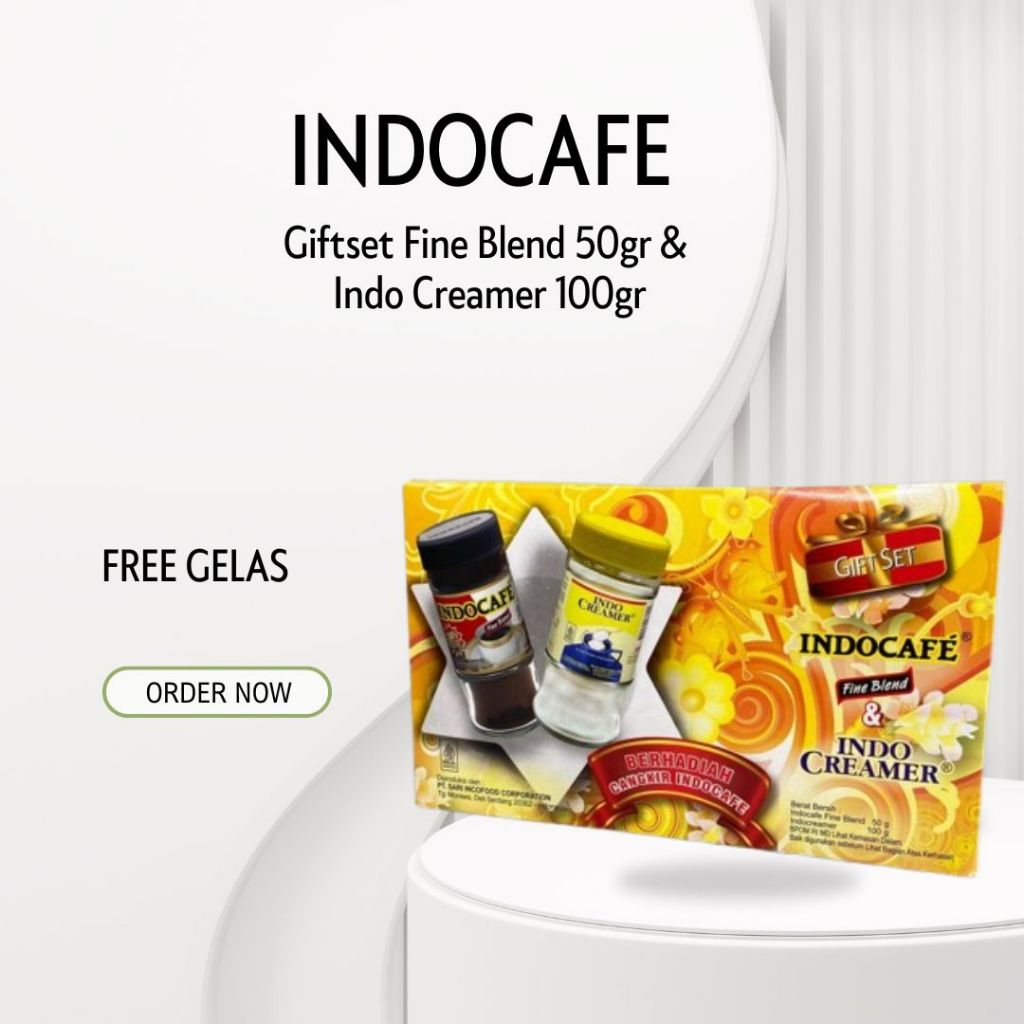Jual Kopi Indocafe Fine Blend 50gr & Indo Creamer 100gr + GIFTSET ...