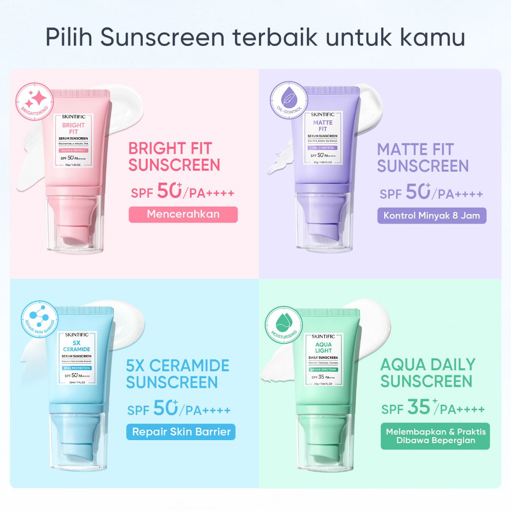 Jual SKINTIFIC UV Shield Sunscreen All Series - SPF50+ SPF35 PA ...