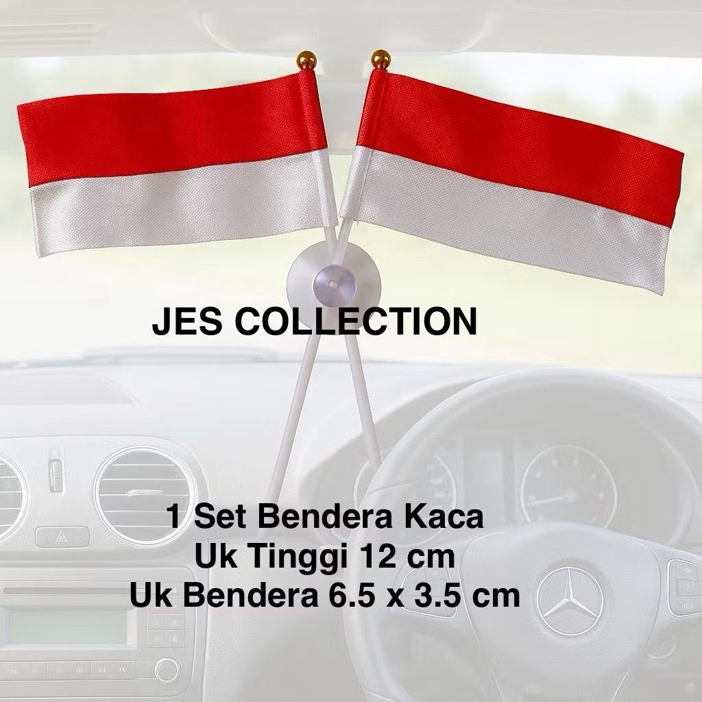 Jual BENDERA KACA MOBIL AKSESORIS MOBIL HUT RI KEMERDEKAAN INDONESIA ...