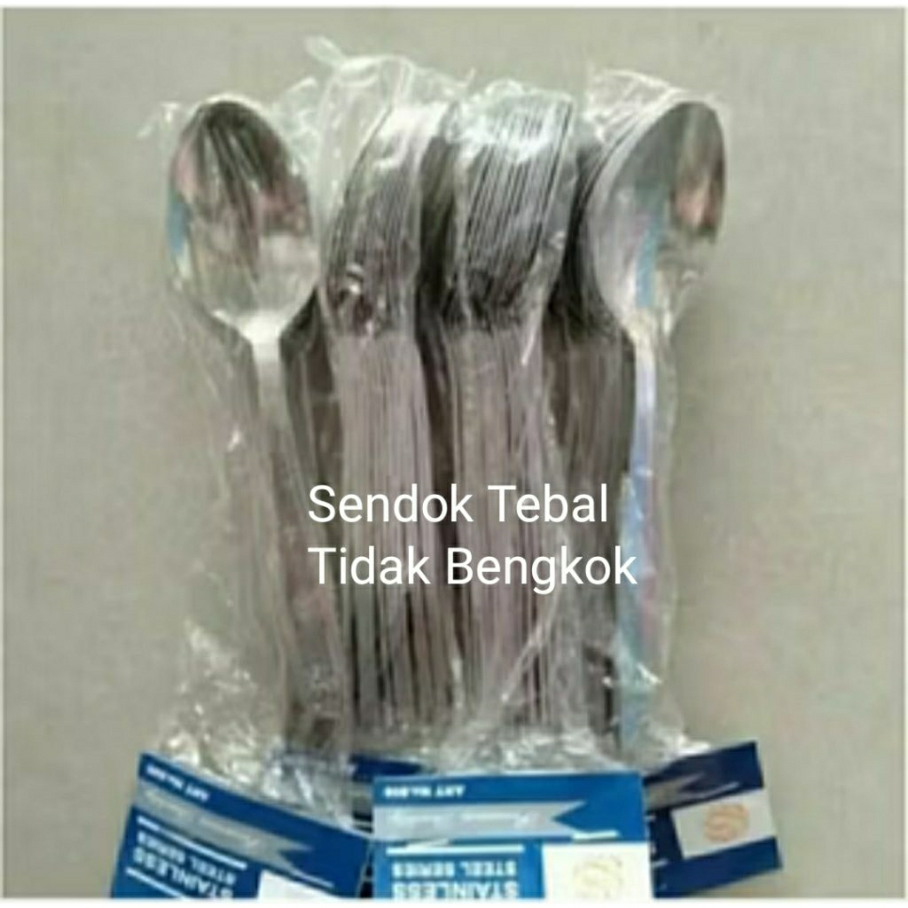Jual (12 Pcs) Sendok Makan Stainless Steel Tebal | Shopee Indonesia