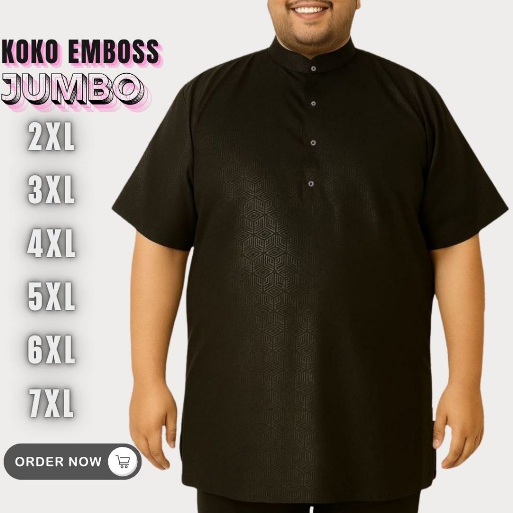 Jual Baju koko kemko pria embos jumbo xxl xxxl big size 3xl 4xl 5xl oversize 6xl 7xl 8xl 9xl ...