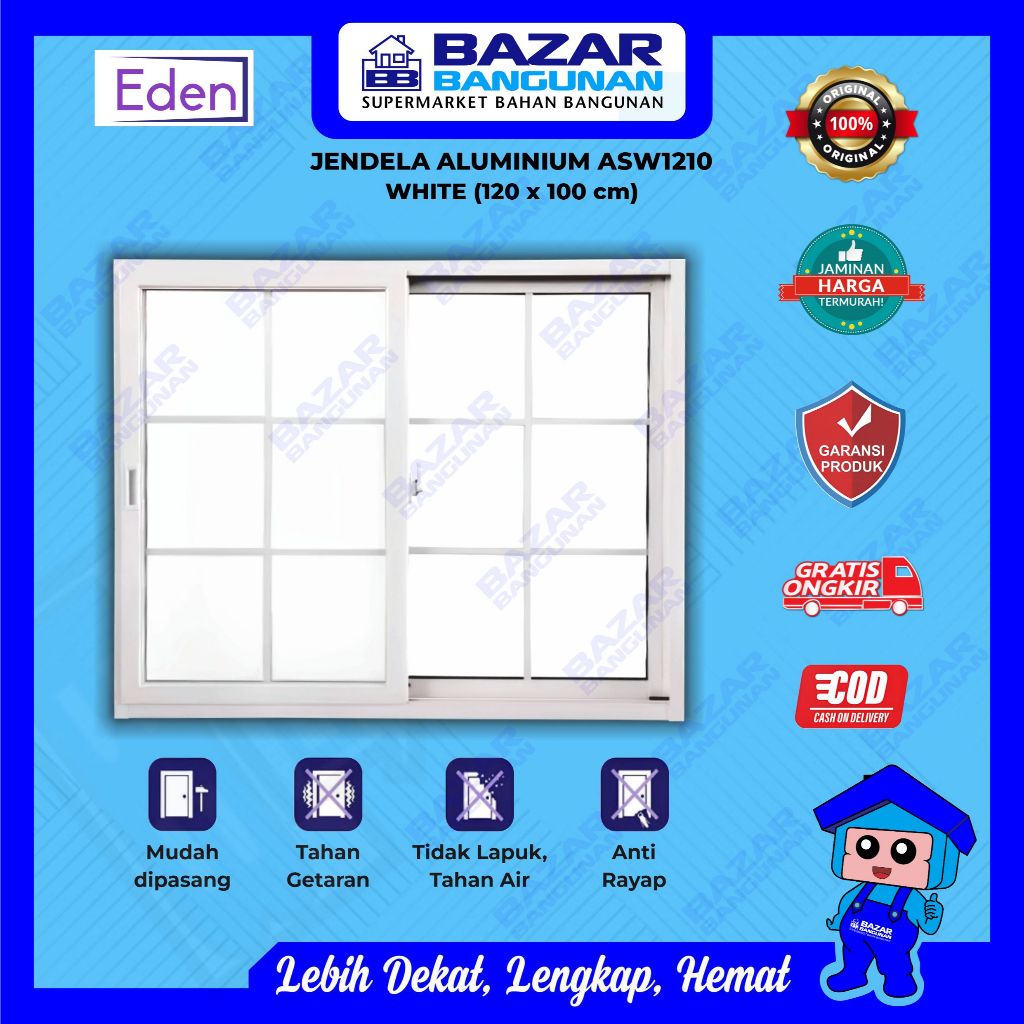 Jual Eden - Jendela Geser Window Sliding Sleding Viola ASW1210 ASW 1210 ...