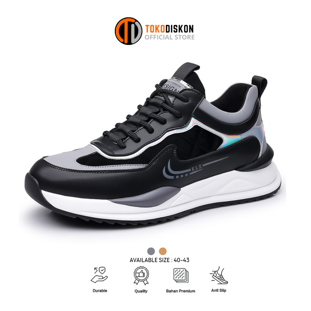 Jual 𝗧𝗢𝗞𝗢𝗗𝗜𝗦𝗞𝗢𝗡 Sepatu Sneakers Running Pria Outdoor KLX sepatu remaja ...