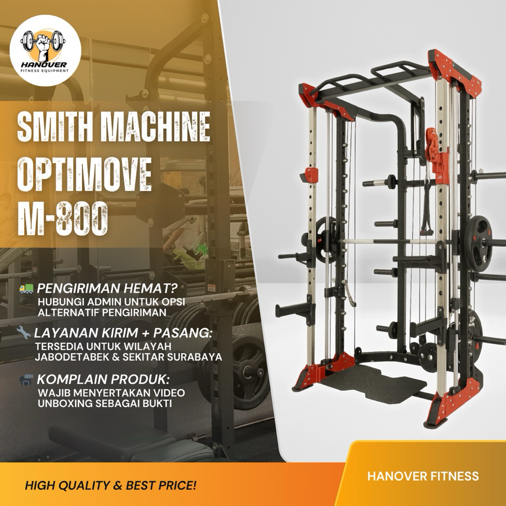 Jual HANOVER FITNESS | Smith machine OPTIMOVE M-800 Cable Crossover ...