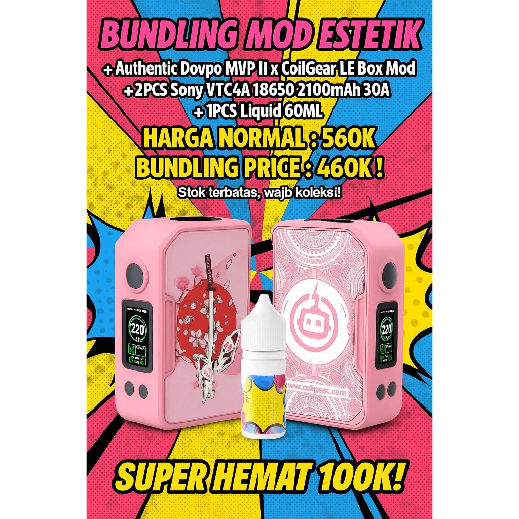 Jual (PAKET BUNDLING MOD) Authentic Dovpo MVP II x CoilGear LE Box Mod | Shopee Indonesia