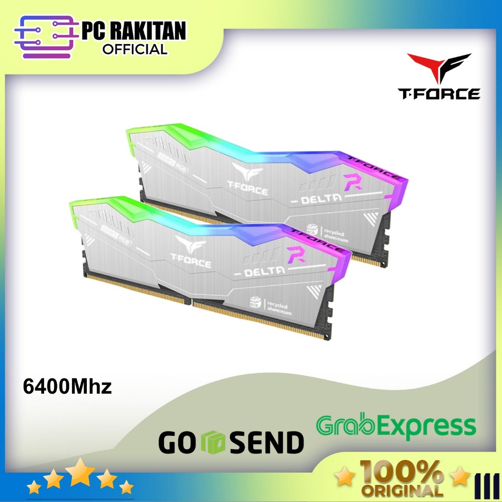 Jual TEAM T-FORCE DELTA RAM LONGDIMM DDR5 32GB (16GBX2) 6400MHZ ECO ...