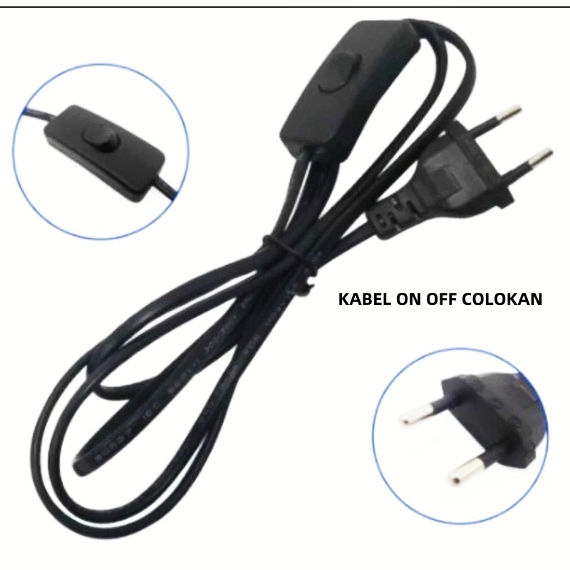 Jual KABEL saklar ON OFF kabel buntung ac 220v + colokan kabel on off ...
