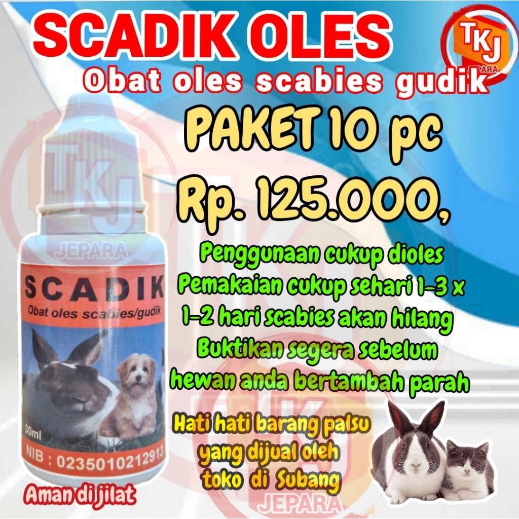 Jual PAKET 10 PCS SCADIK obat scabies gudik kutu jamur scadik obat oles ...