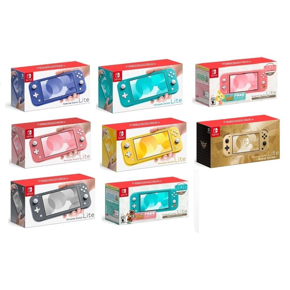 Jual Nintendo Switch Lite Blue Coral Yellow Grey Turquoise