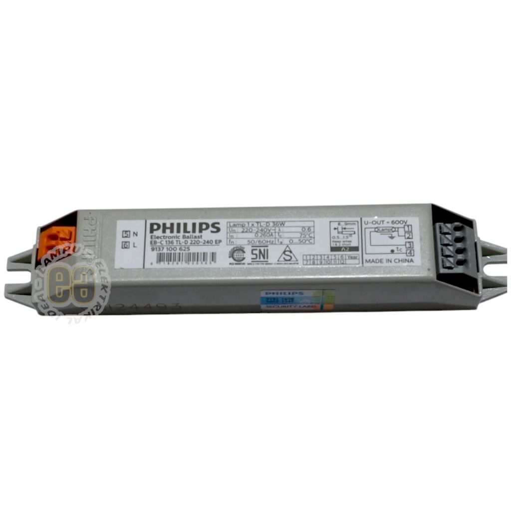 Jual Ballast Trafo Lampu Balas TL EB-C 36 Watt Merk Philips | Shopee Indonesia