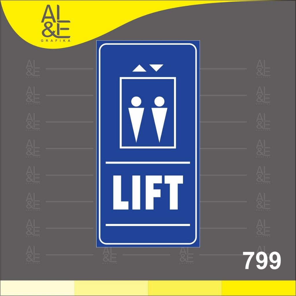 Jual 799 - Stiker Untuk Pintu Lift, Sticker Vinyl, Premium, Tahan Air ...