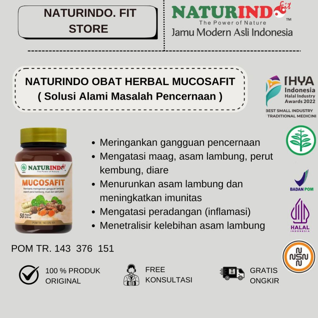 Jual Naturindo Fit Obat Herbal MUCOSAFIT Solusi Alami Masalah ...