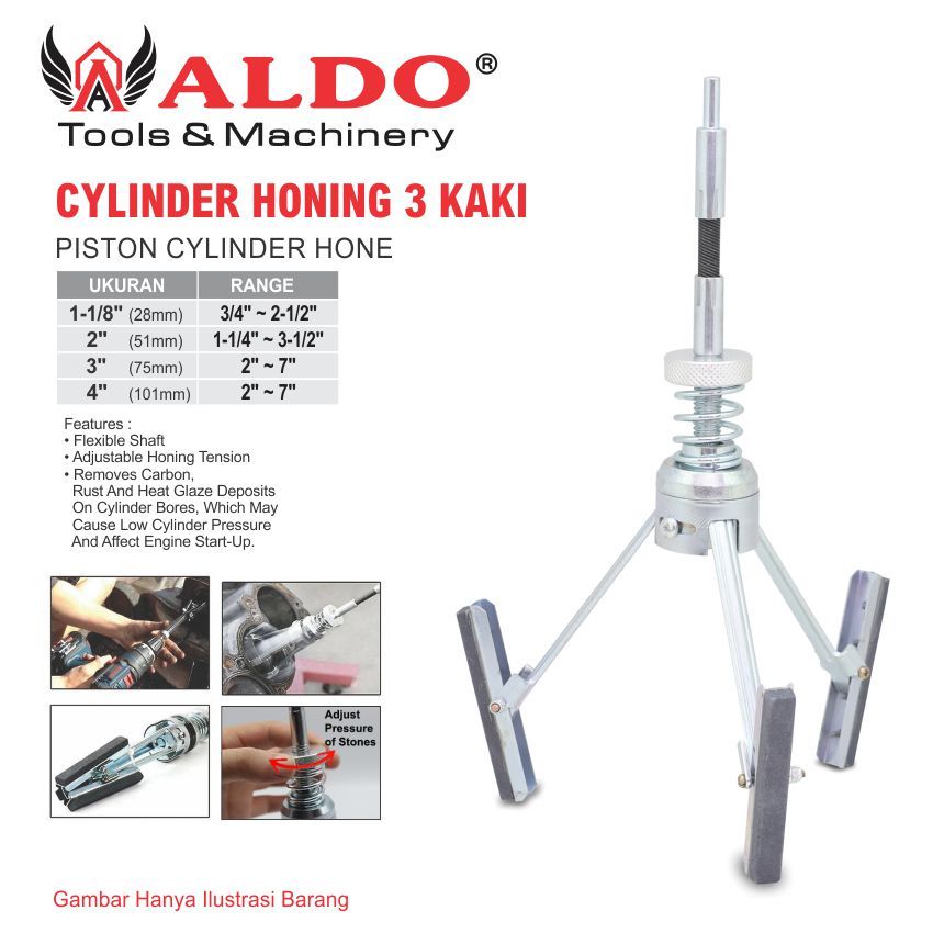 Jual CYLINDER HONING 3 KAKI / PISTON CYLINDER HONE / ALAT HON SILINDER ...