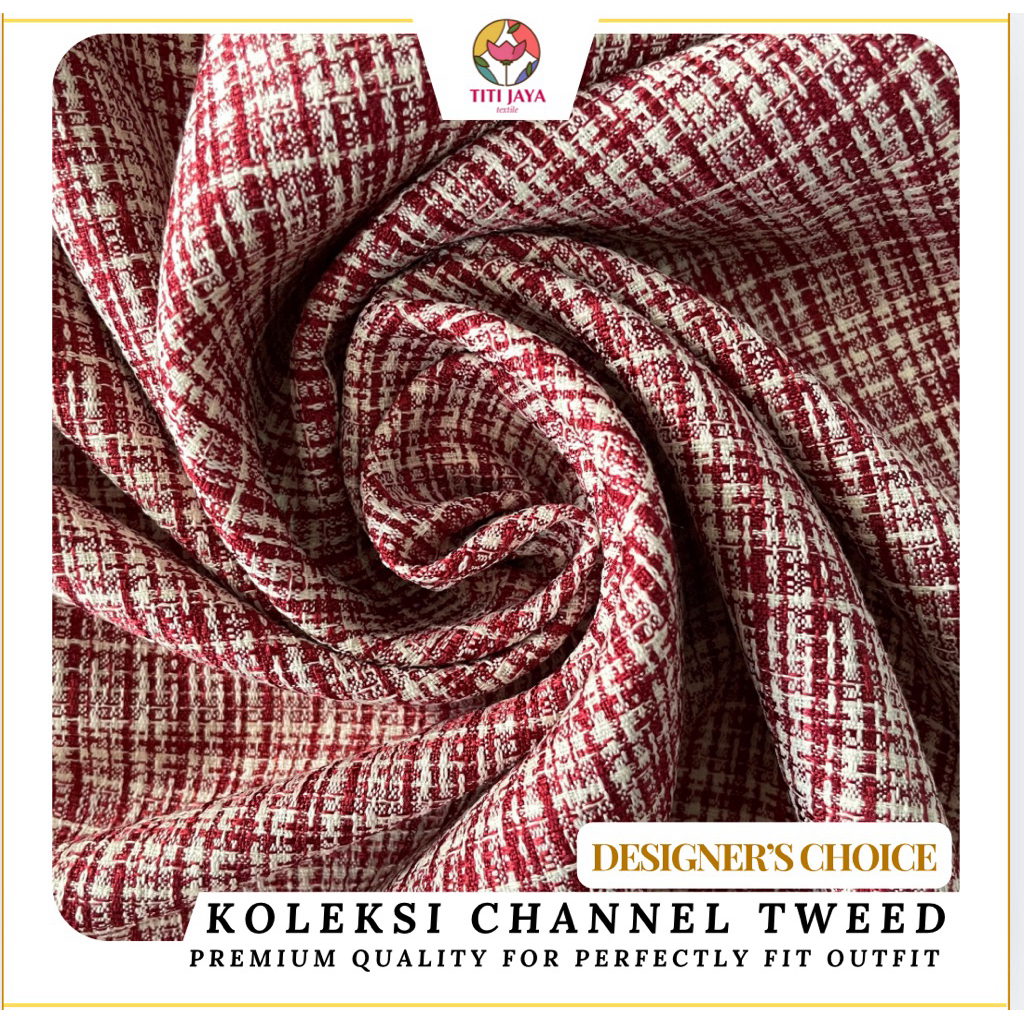 Jual ( KAIN PREMIUM ! ) CHANNEL TWEED FINEST QUALITY PREMIUM TEBAL ...