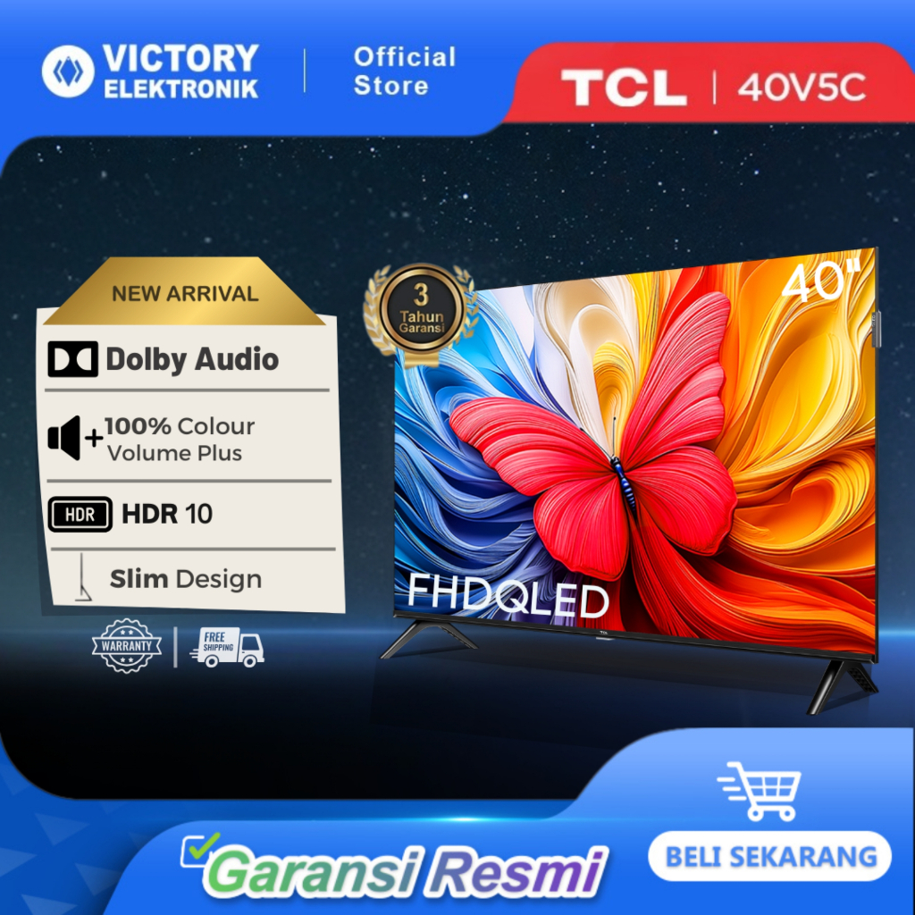 Jual [Ultimate 2K QLED TV] TCL 40 inch V5C - 2K FHD - QLED - HDR 10 ...