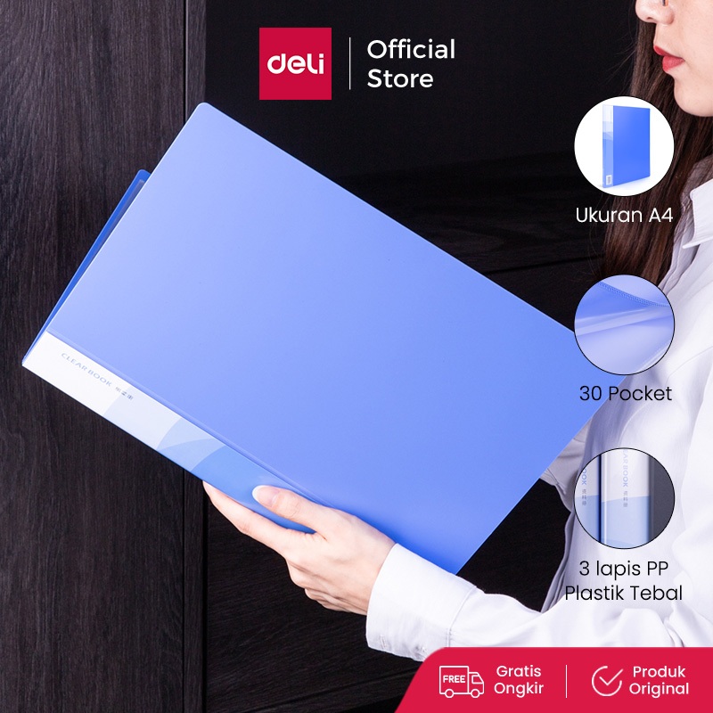 Jual Deli Display Book / Map Clear Holder Document Keeper / Map Arsip ...