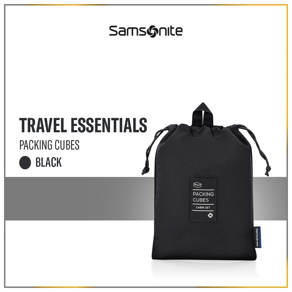 Jual Samsonite Packing Cubes Cabin Set - Black | Shopee Indonesia