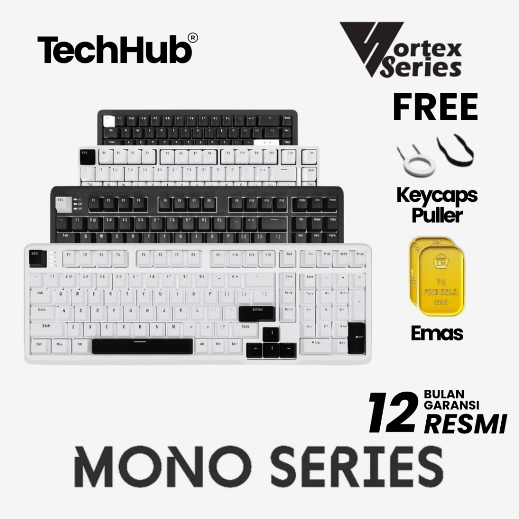 Jual VortexSeries MONO SERIES Wired Gasket Mount Mechanical Keyboard 65 ...