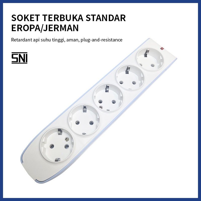 Jual Stop Kontak Listrik Eropa 4 Lubang dengan Grounding - Soket ...