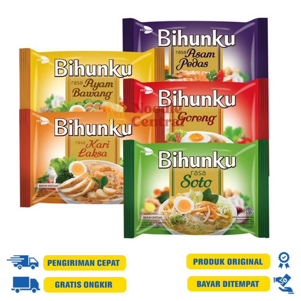 Jual Bihunku bihun instant 55 & 60 G.R - Asam Pedas | Soto Spesial ...