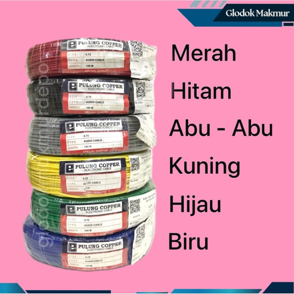 Jual CABLE NYAF KABEL RANGKAIAN / OCL PULUNG COOPER (1X0,75) 100M ...