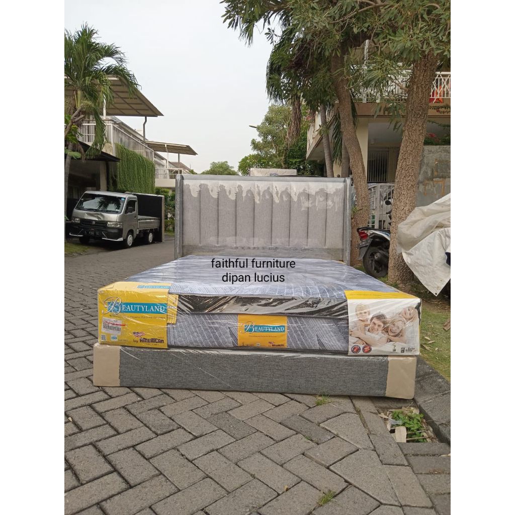 Jual spring bed set american beautyland comfort top( dipan kasur dan ...