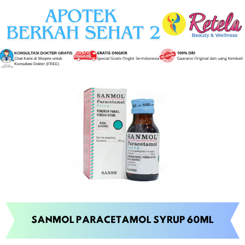 Jual SANMOL PARACETAMOL SYRUP 60ML | Shopee Indonesia