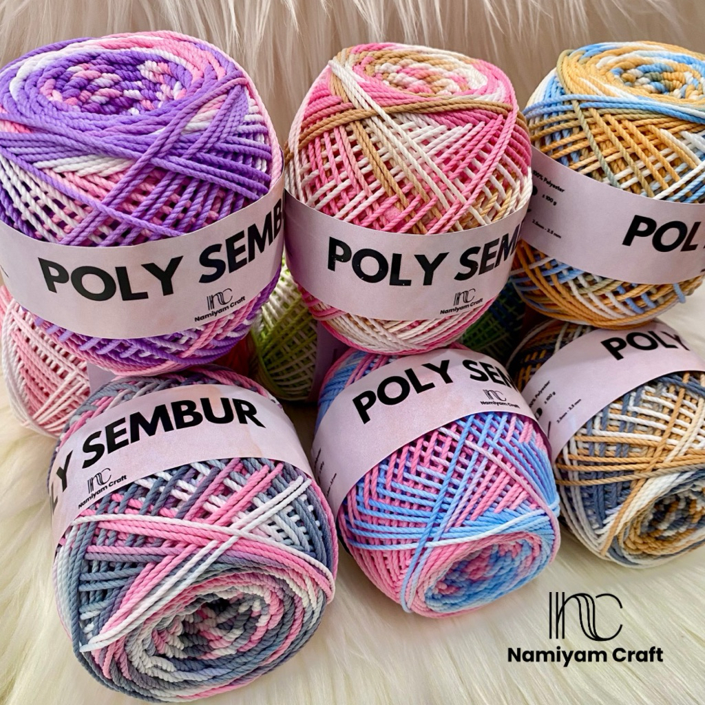 Jual Poly Sembur | Benang Rajut Gradasi | Benang Polyester | Shopee ...