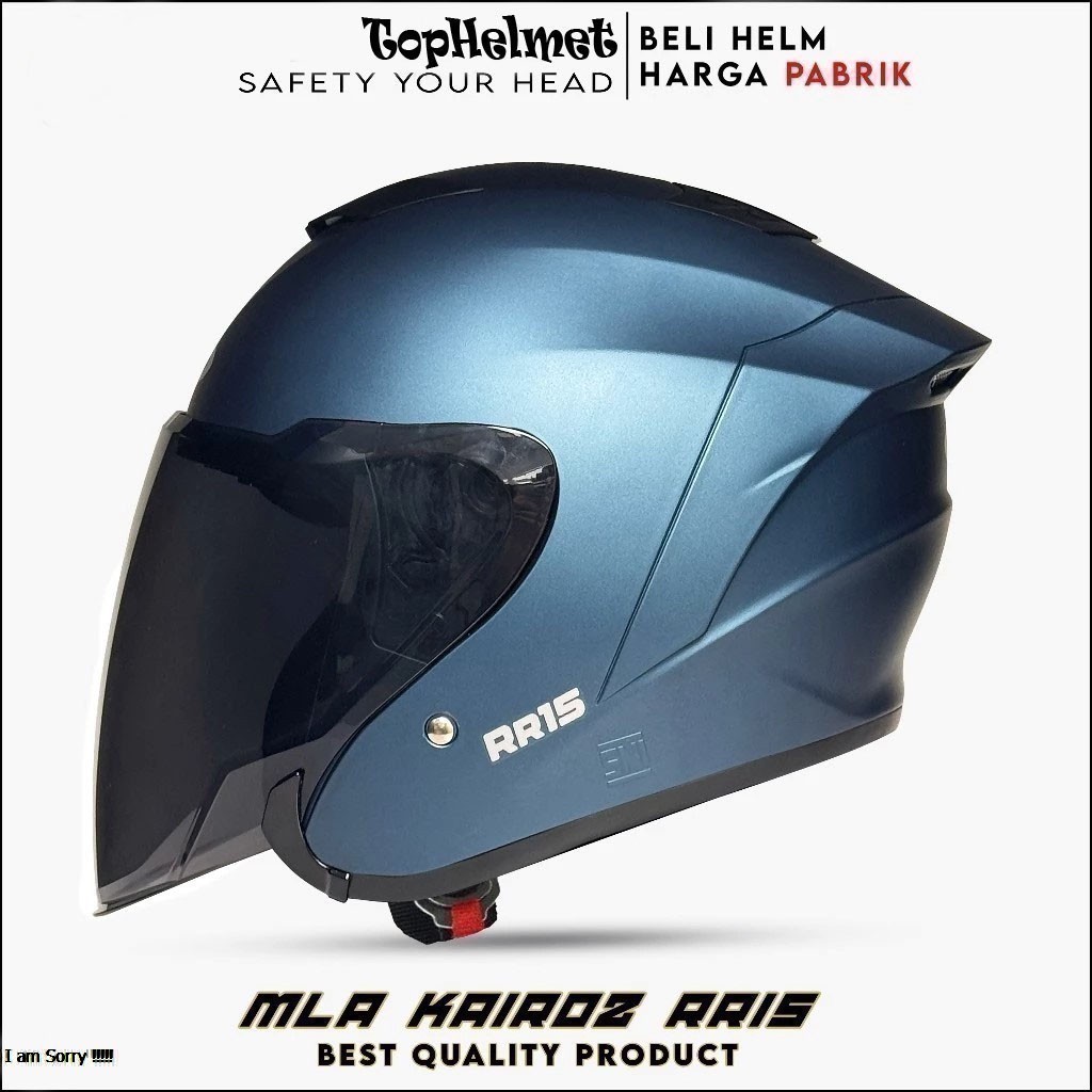 Jual Helm Half Face MLA KAIROZ Dactiel Visor Smoke Spoiler-Helm ...
