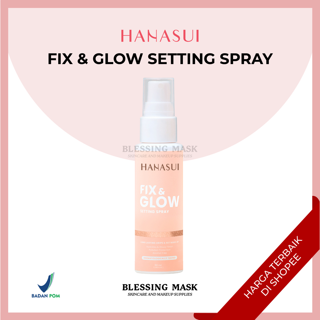 Jual Hanasui Fix & Glow Setting Spray | primer dan topcoat makeup ...