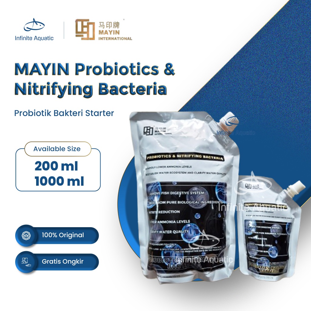 Jual MAYIN Probiotic & Nitrifying Bacteria Probiotik Bakteri Starter 3 ...